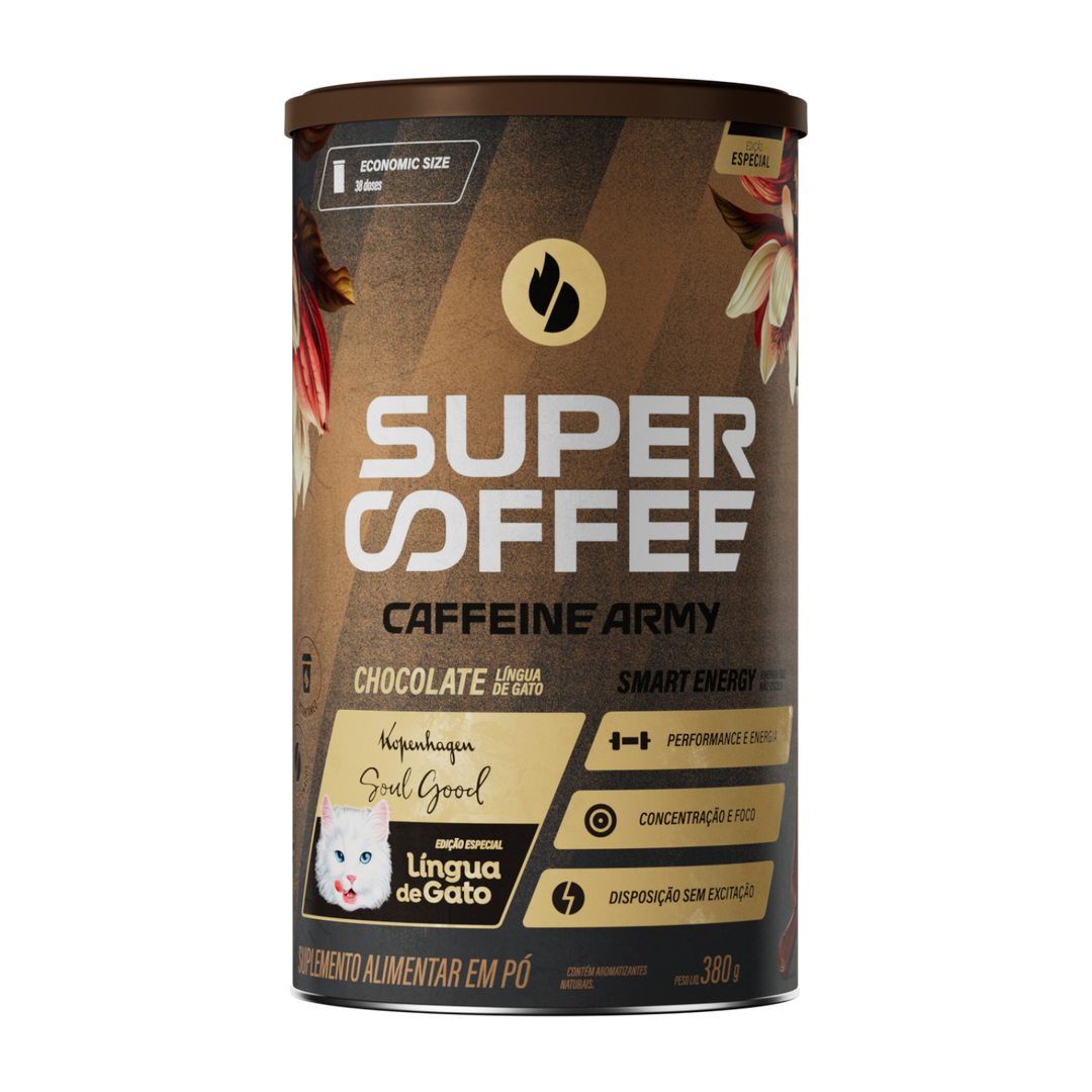 SuperCoffee Chocolate Língua de Gato 380g – Caffeine Army